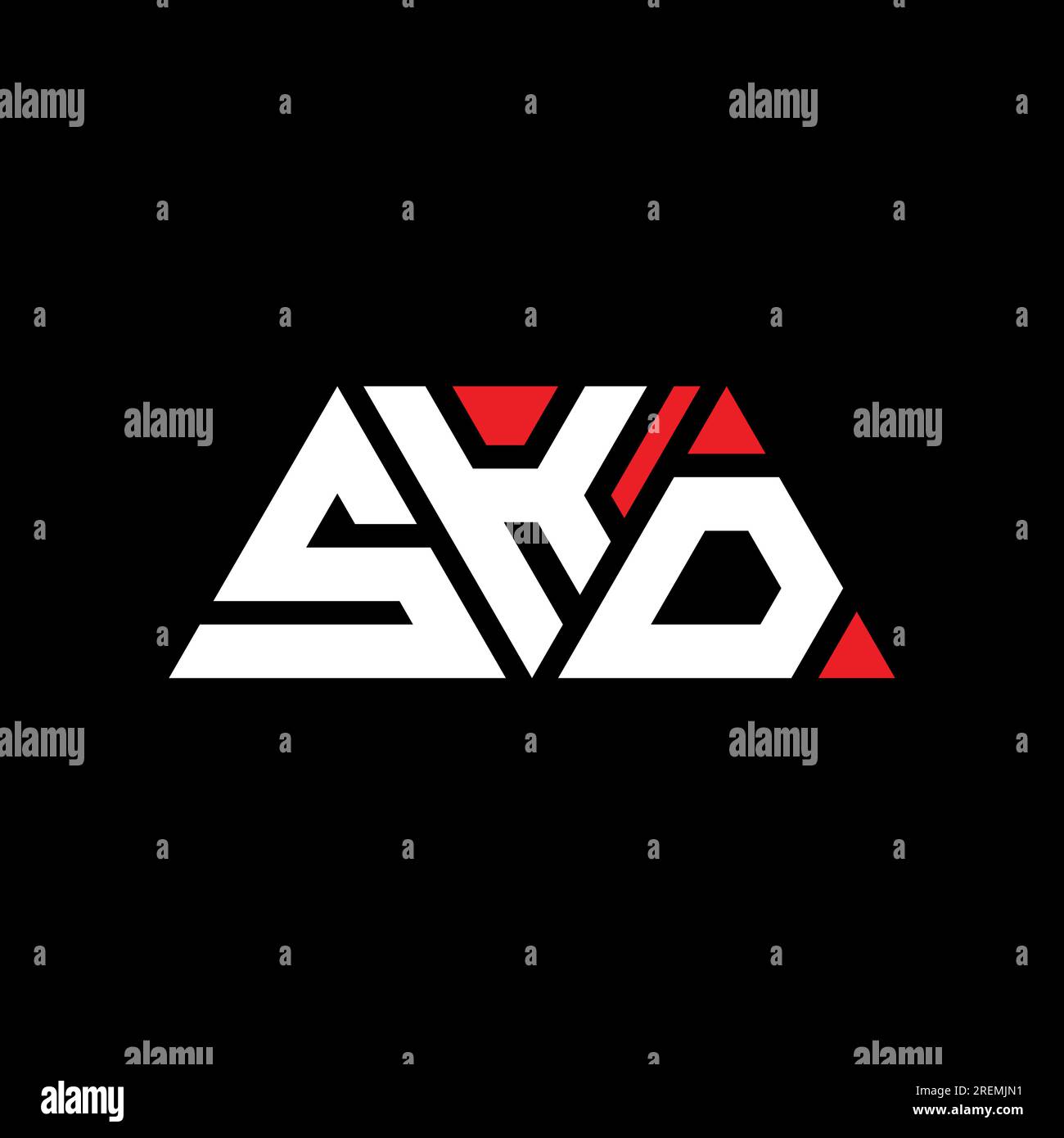 SKD triangle letter logo design with triangle shape. SKD triangle logo ...
