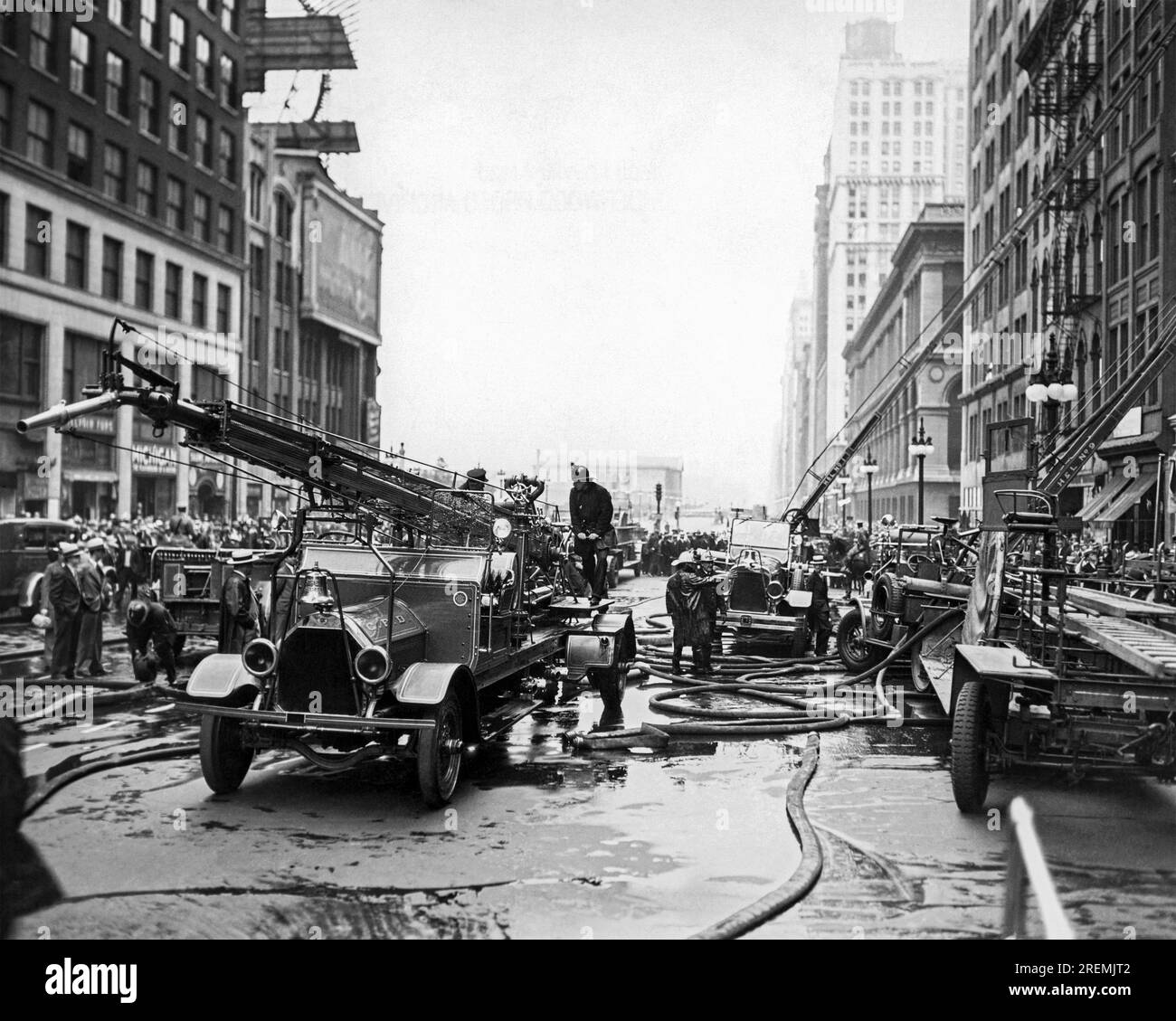 Chicago, Illinois June 18, 1930 Michigan Avenue traffic is completely ...