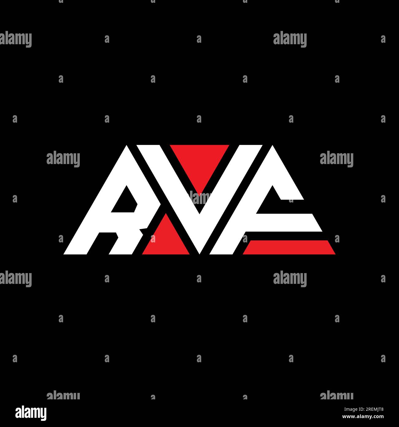 RVF triangle letter logo design with triangle shape. RVF triangle logo ...