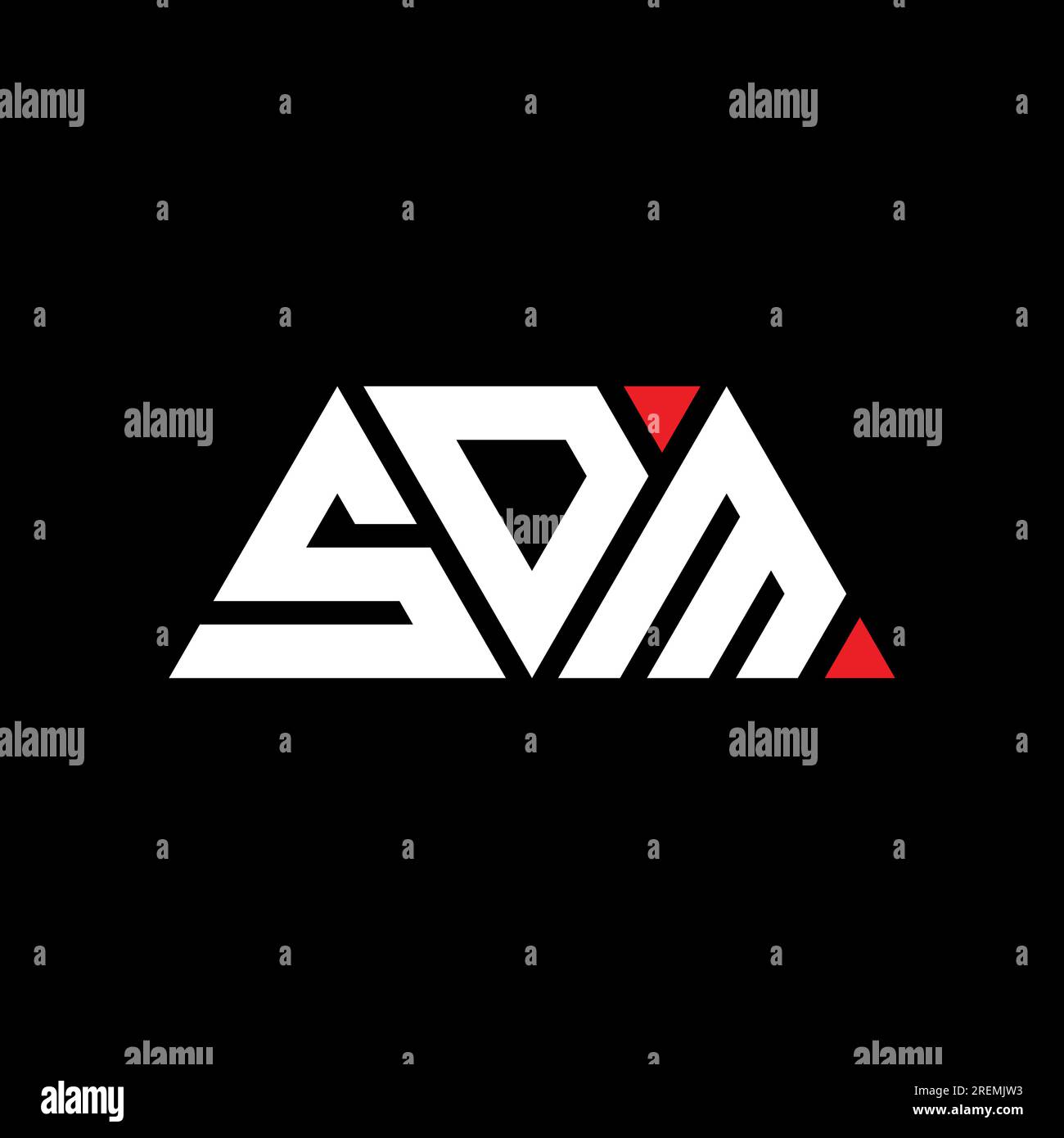 SDM triangle letter logo design with triangle shape. SDM triangle logo ...