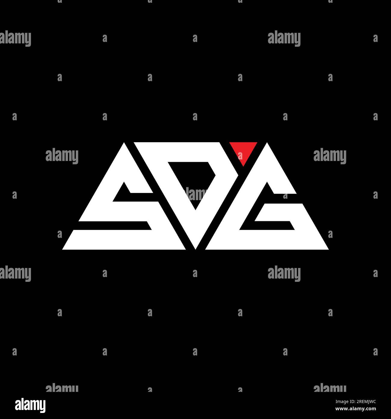 SDG triangle letter logo design with triangle shape. SDG triangle logo ...