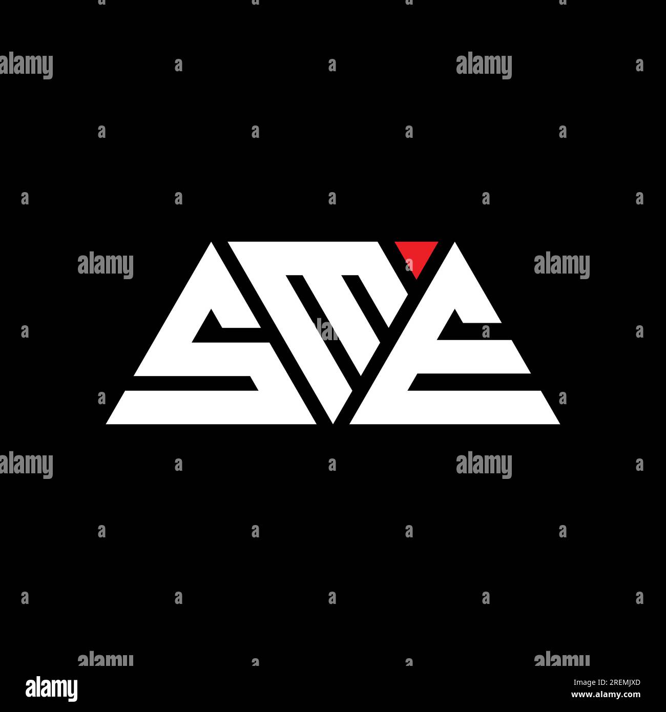 SME triangle letter logo design with triangle shape. SME triangle logo ...
