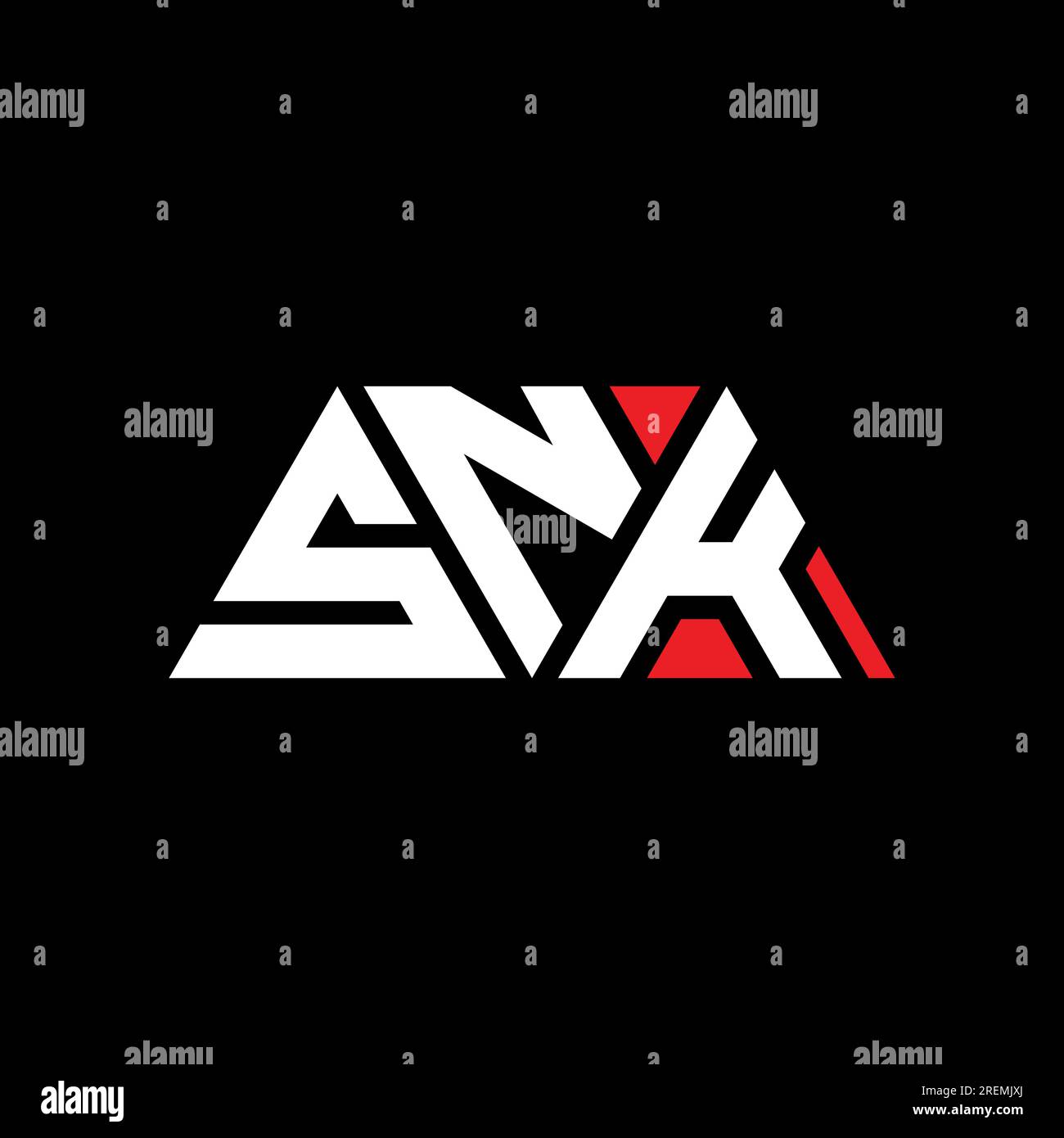 SNK triangle letter logo design with triangle shape. SNK triangle logo ...