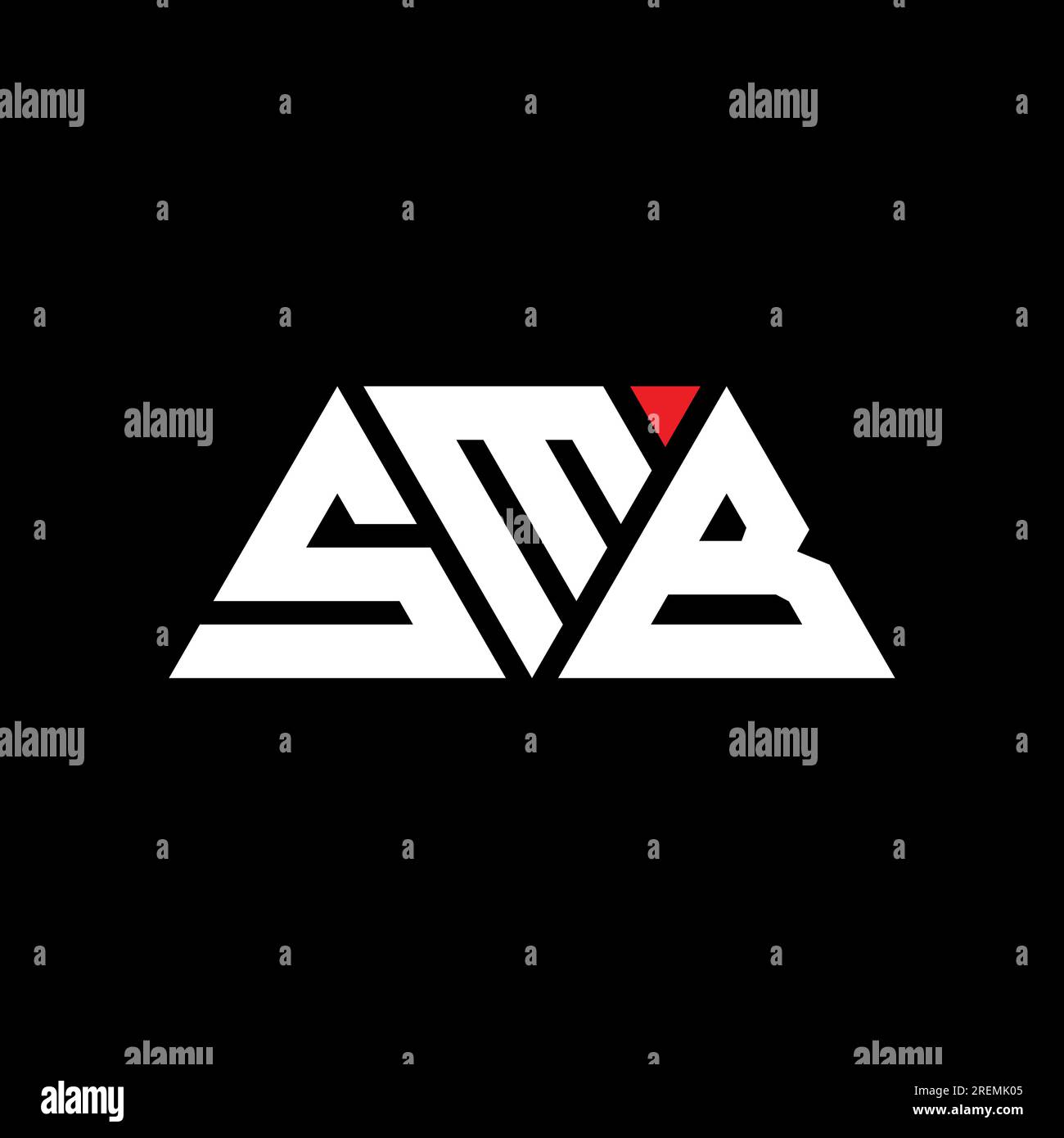 SMB triangle letter logo design with triangle shape. SMB triangle logo design monogram. SMB ...