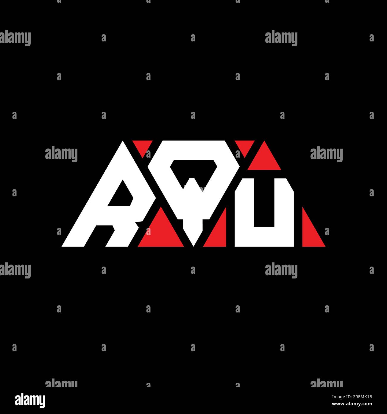 RQU triangle letter logo design with triangle shape. RQU triangle logo ...