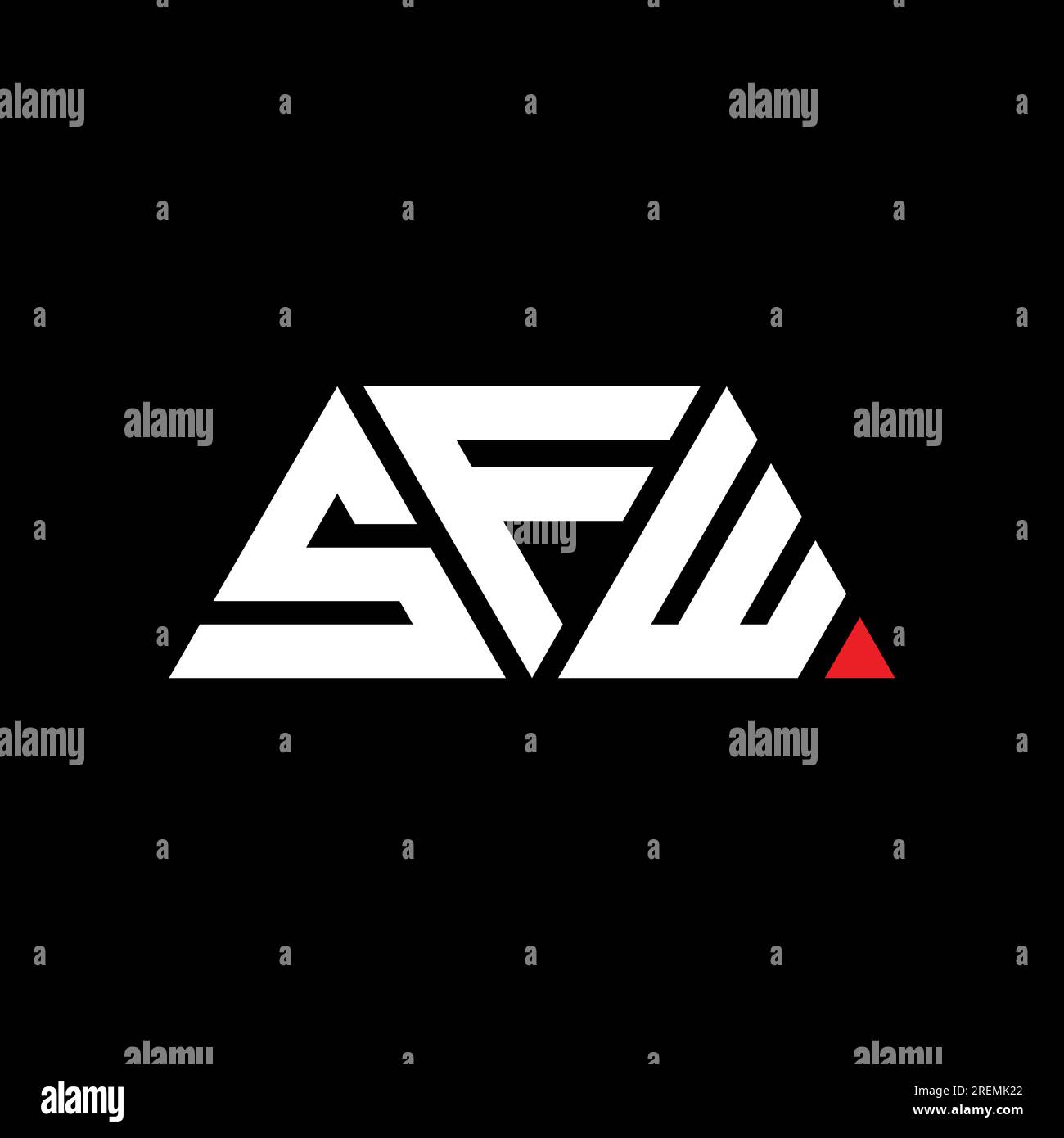 SFW triangle letter logo design with triangle shape. SFW triangle logo ...