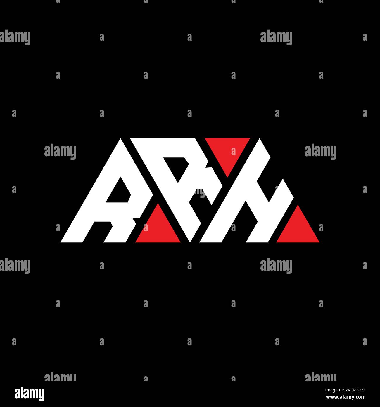 RRH triangle letter logo design with triangle shape. RRH triangle logo ...