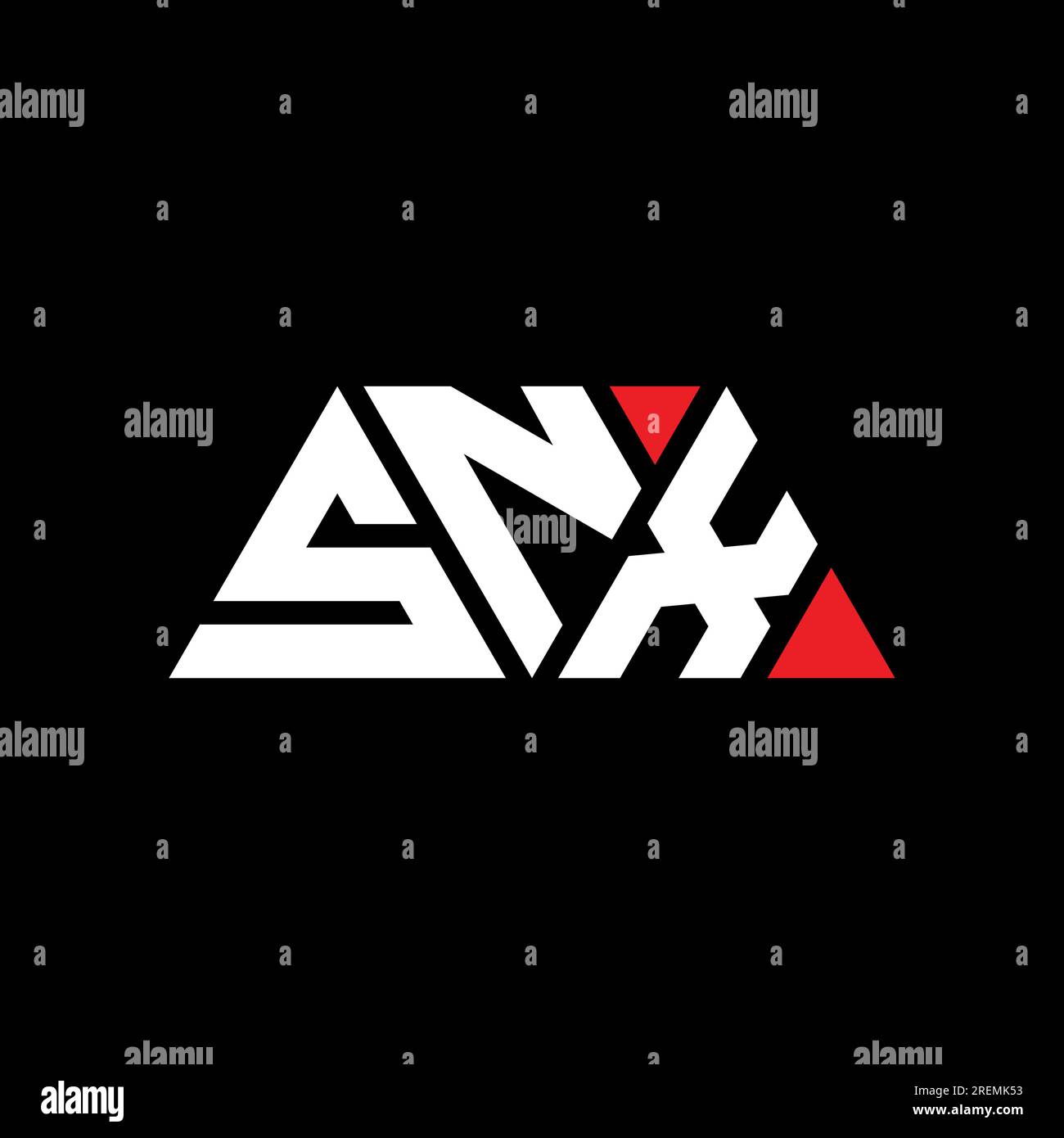 SNX triangle letter logo design with triangle shape. SNX triangle logo ...