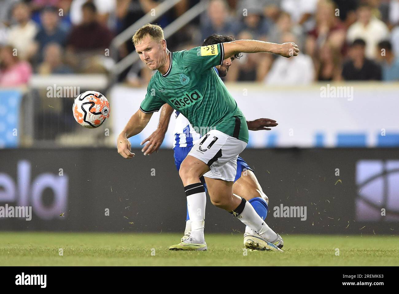 Harrison, New Jersey, USA. 28th July, 2023. Newcastle United midfielder ...