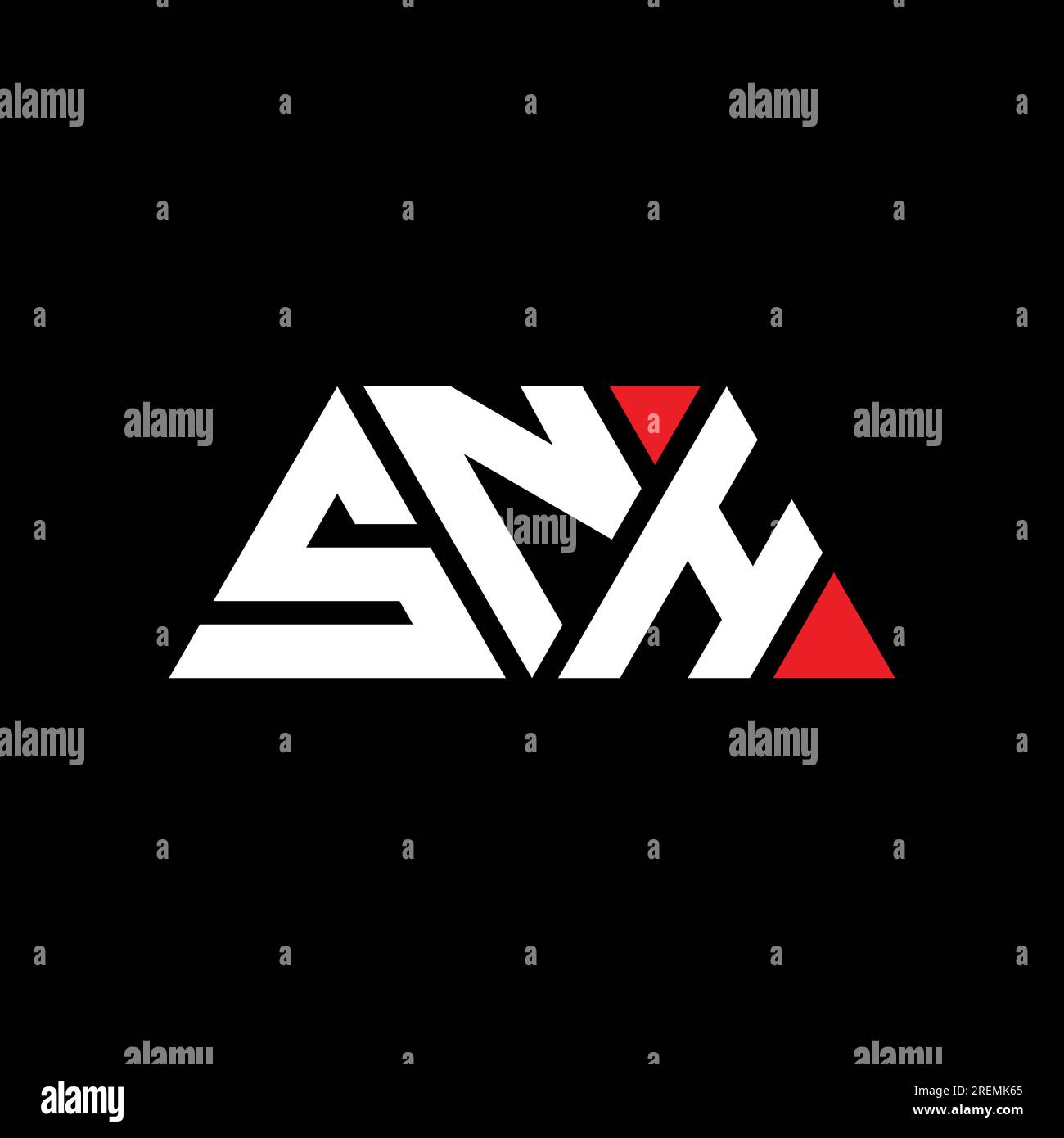 SNH triangle letter logo design with triangle shape. SNH triangle logo ...