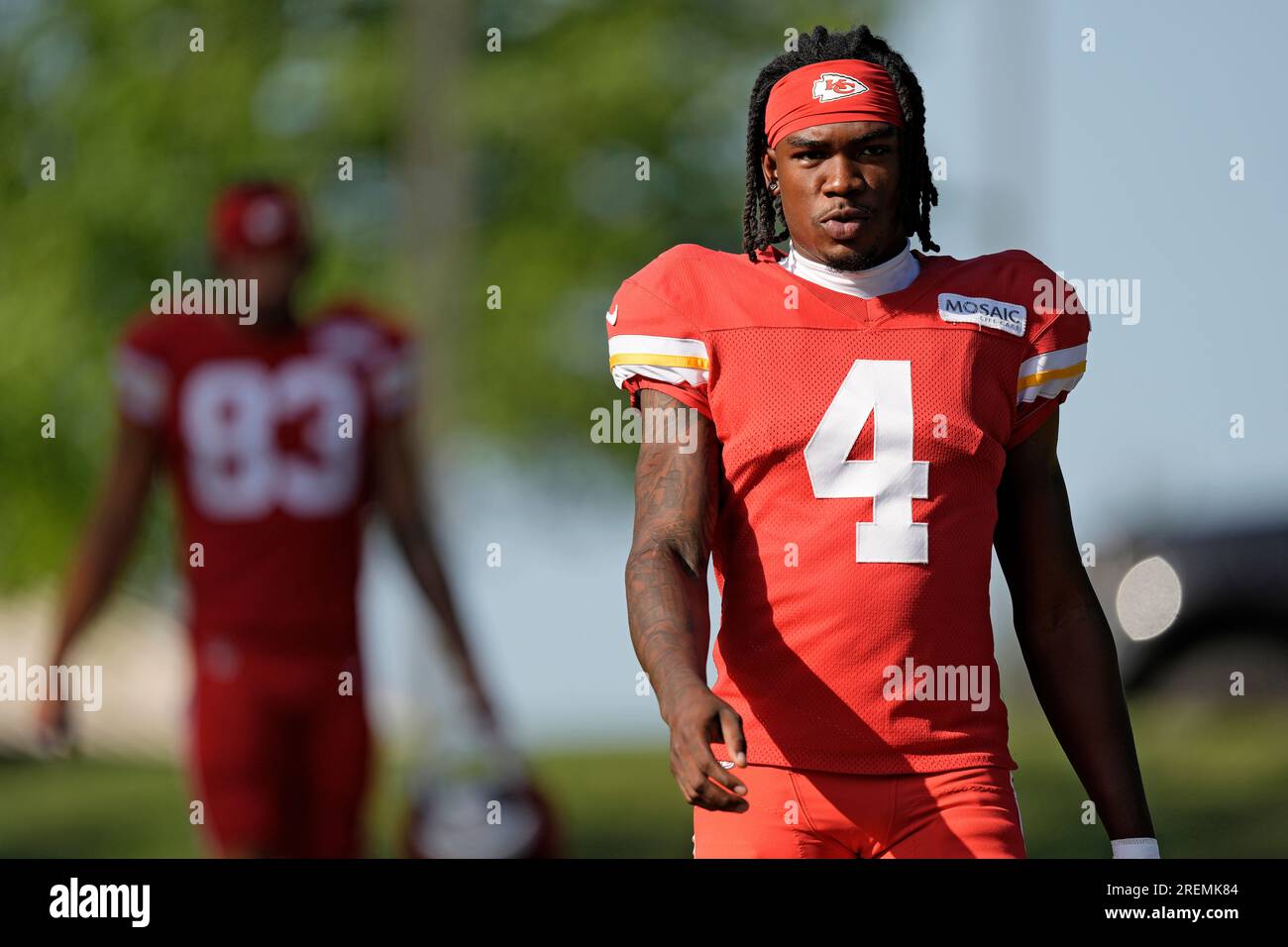 Kansas City Chiefs wide receiver Rashee Rice arrives at NFL football ...