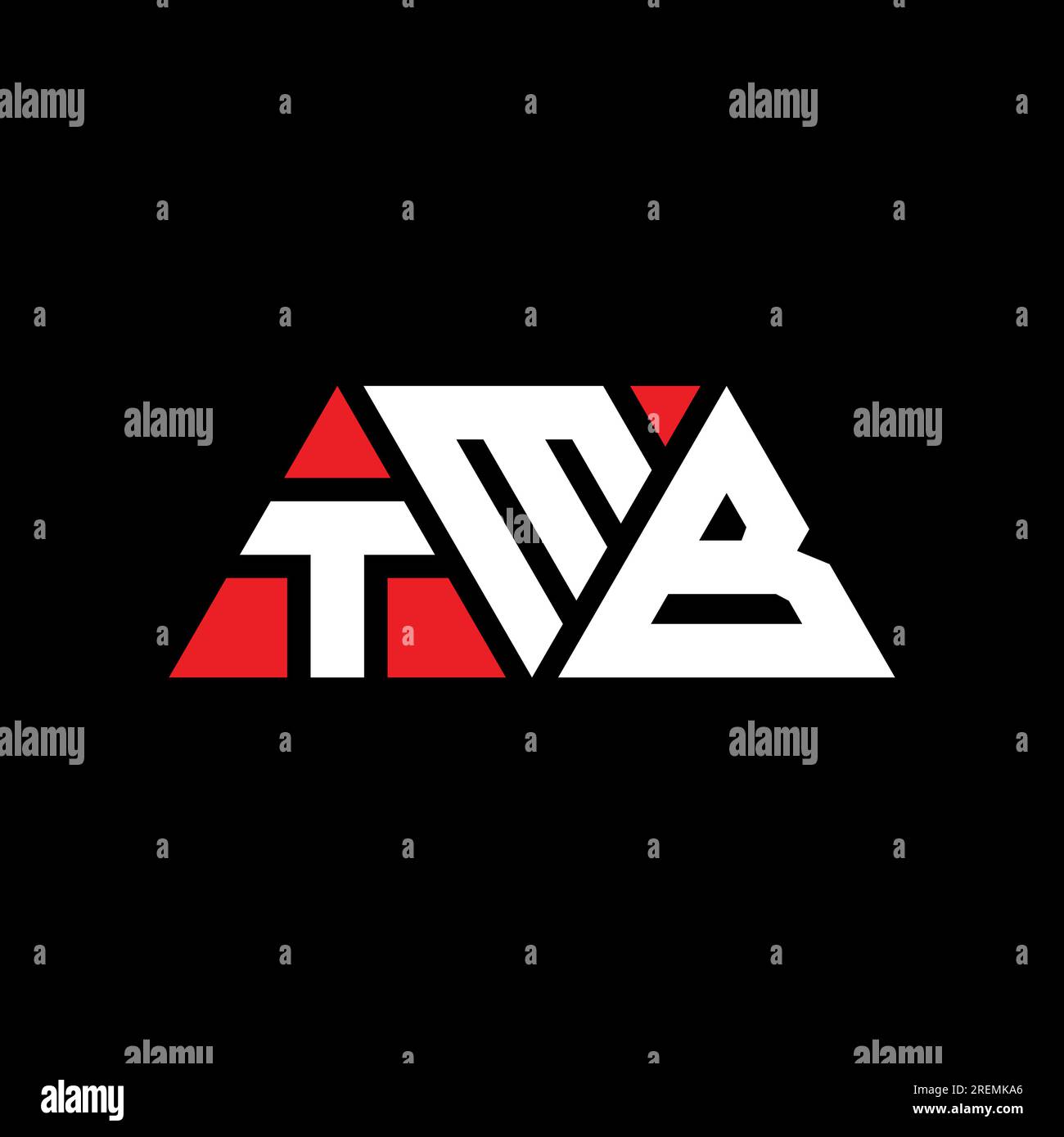 TMB triangle letter logo design with triangle shape. TMB triangle logo ...