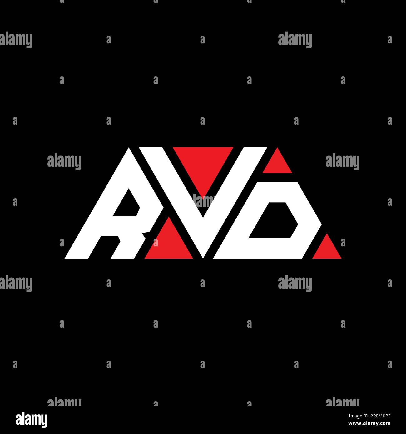 RVD triangle letter logo design with triangle shape. RVD triangle logo ...