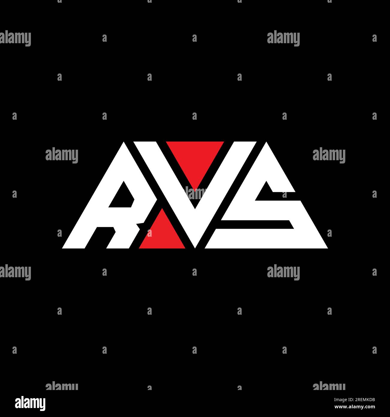 RVS triangle letter logo design with triangle shape. RVS triangle logo ...