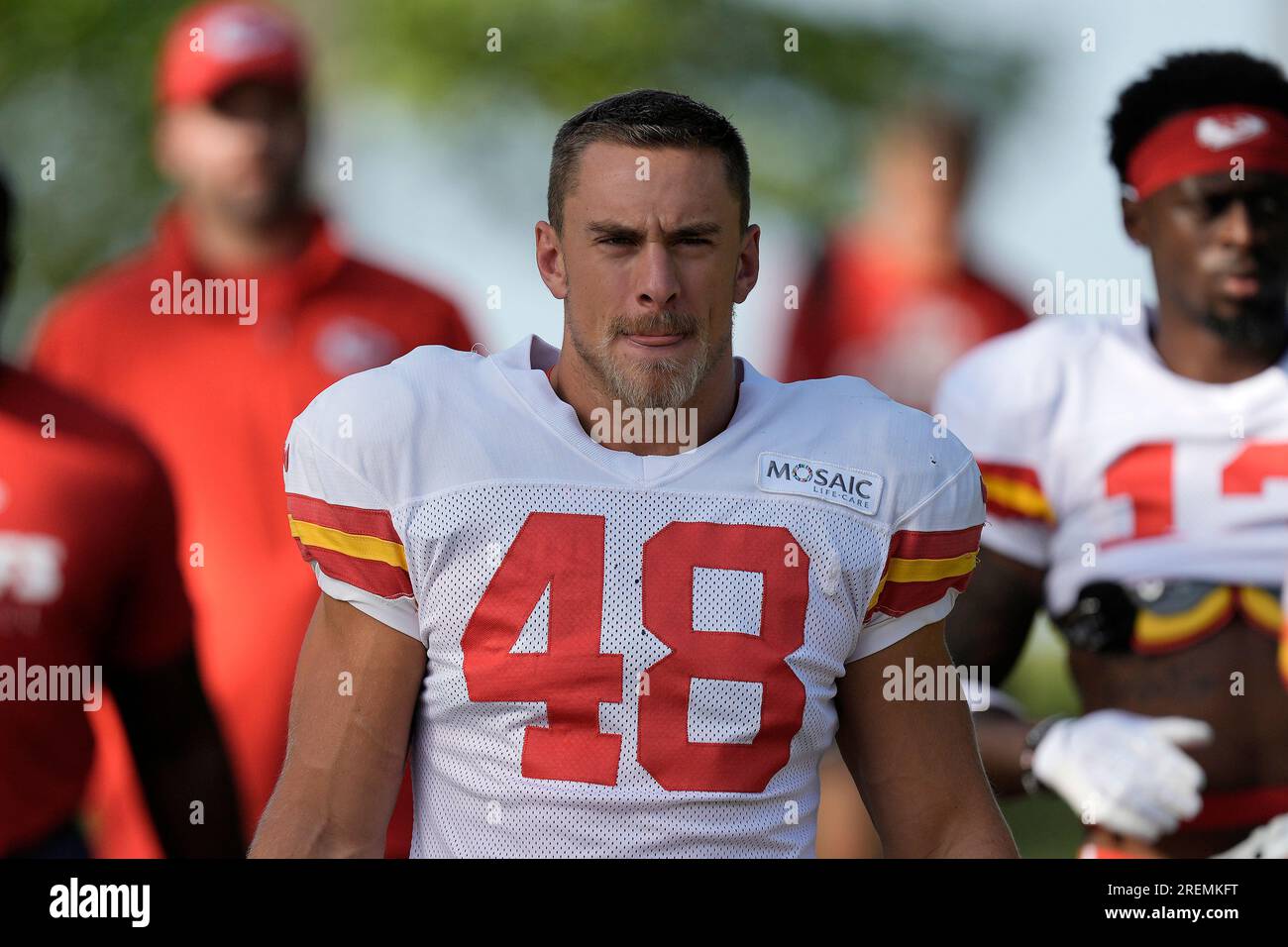 Kansas City Chiefs linebacker Cole Christiansen arrives at NFL football ...