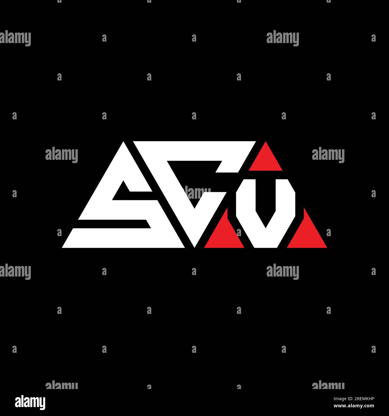 SCV triangle letter logo design with triangle shape. SCV triangle logo ...