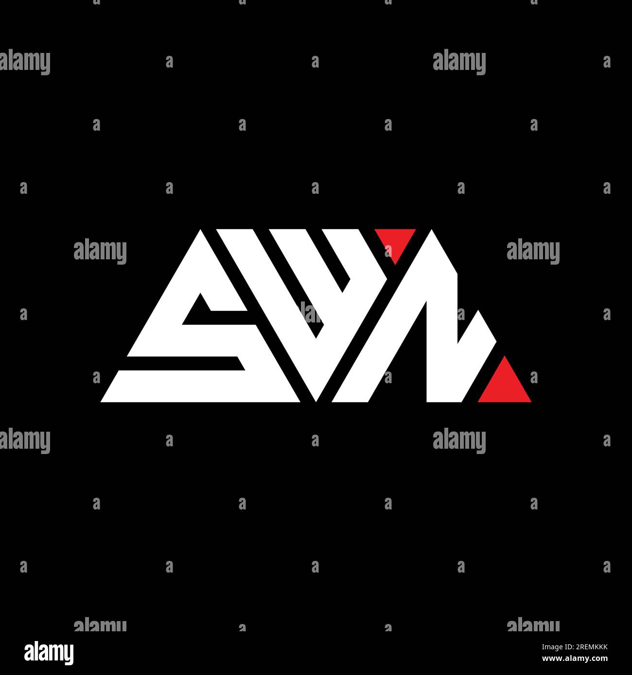 SWN triangle letter logo design with triangle shape. SWN triangle logo ...