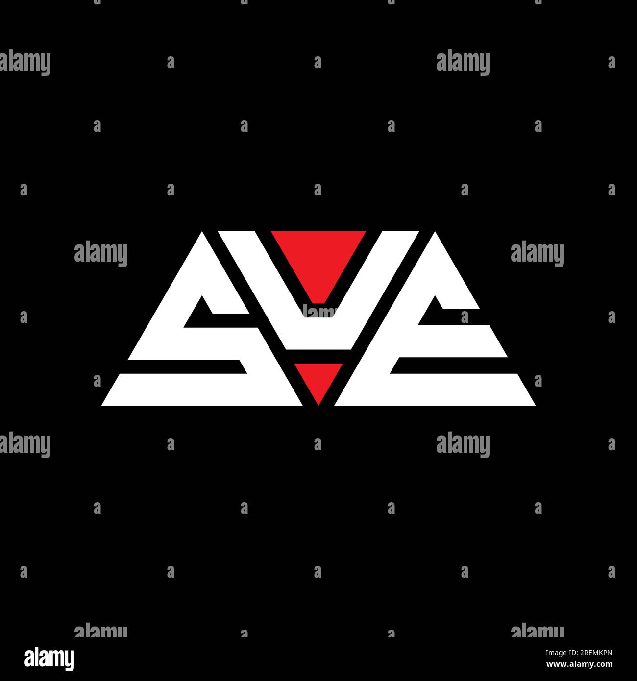 SUE triangle letter logo design with triangle shape. SUE triangle logo ...