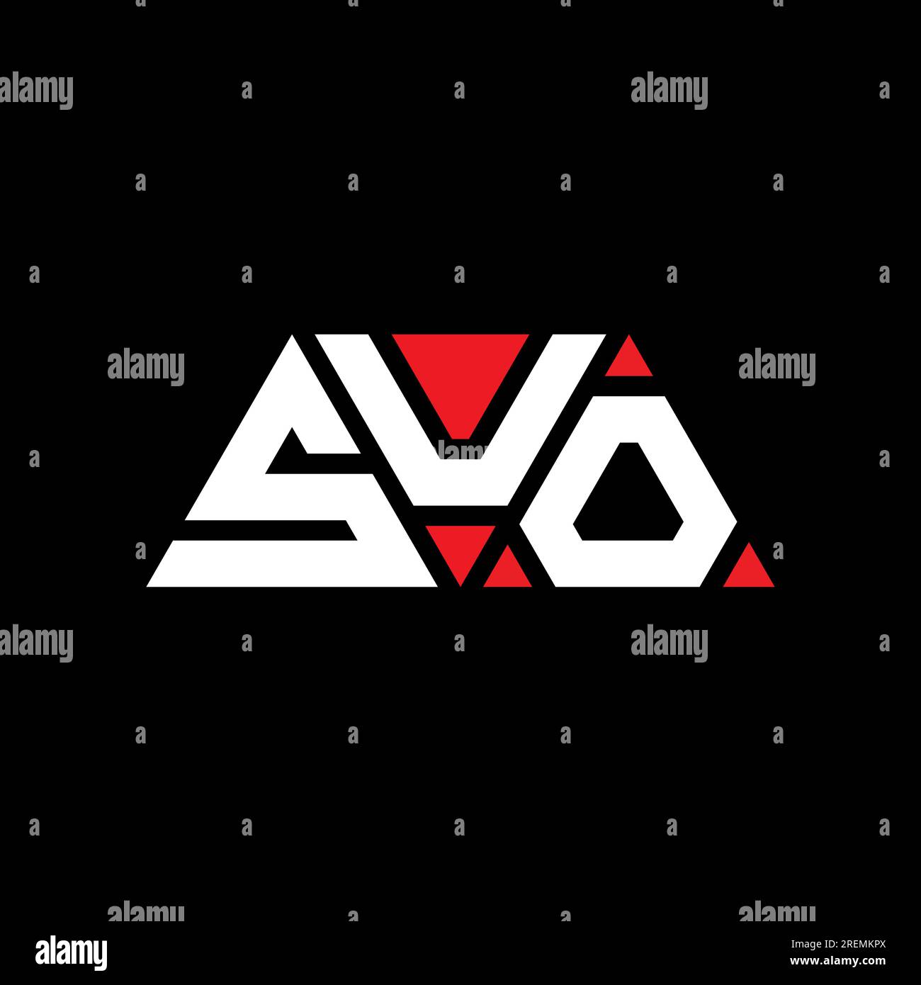 SUO triangle letter logo design with triangle shape. SUO triangle logo ...