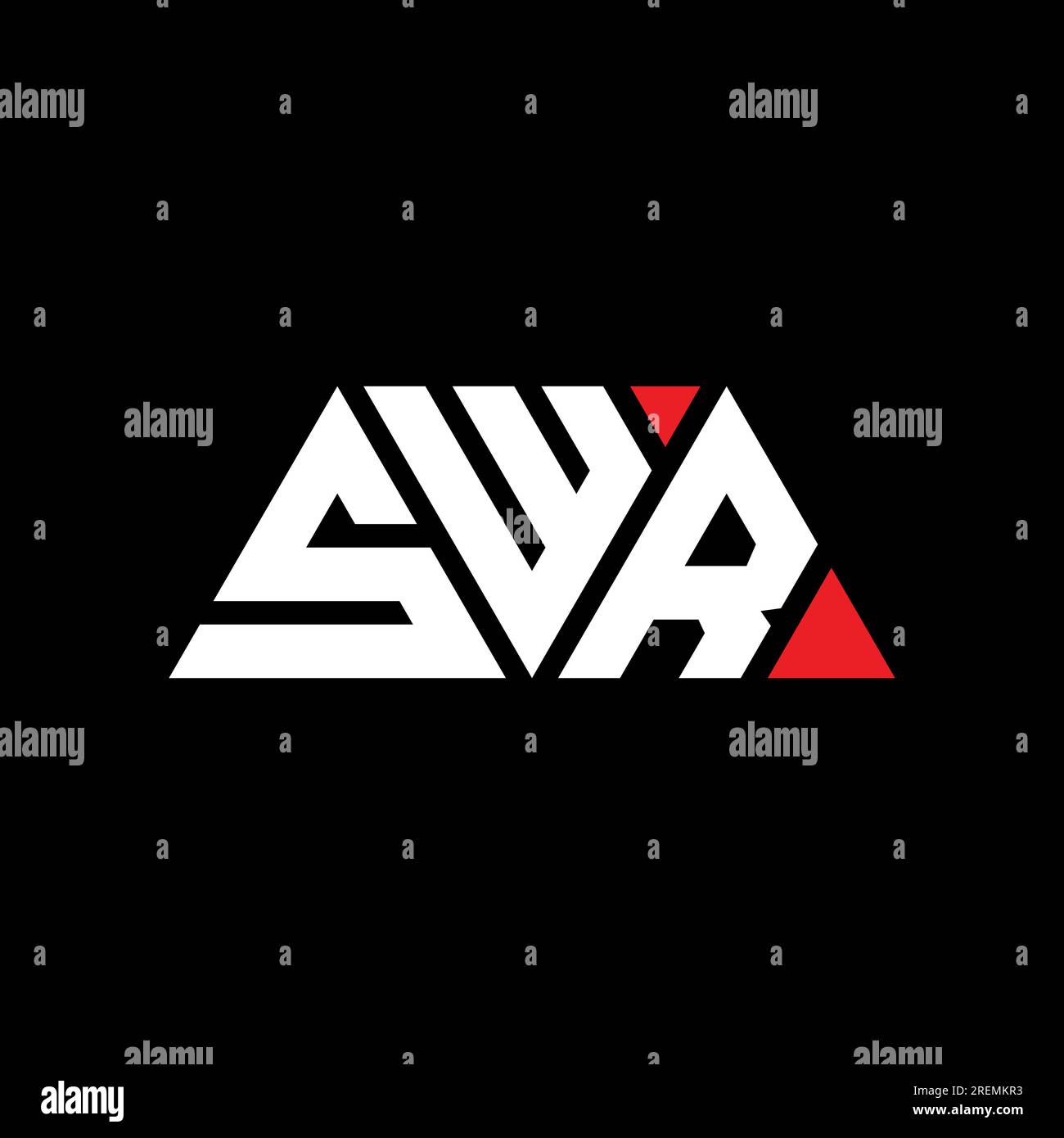 SWR triangle letter logo design with triangle shape. SWR triangle logo design monogram. SWR ...