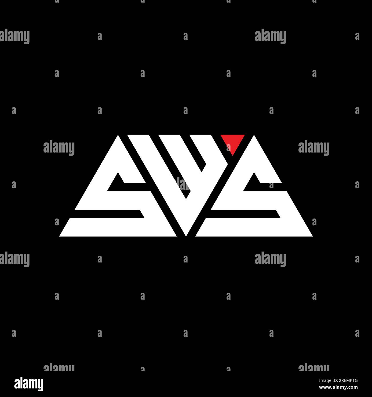SWS triangle letter logo design with triangle shape. SWS triangle logo ...