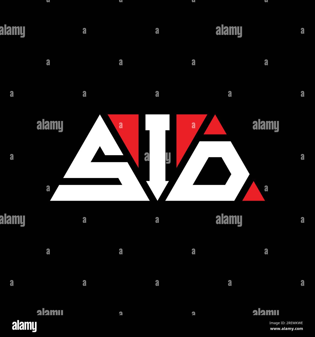 SID triangle letter logo design with triangle shape. SID triangle logo ...