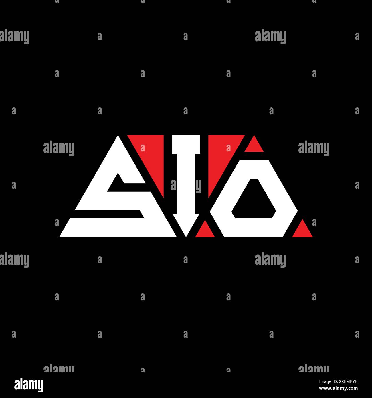 SIO triangle letter logo design with triangle shape. SIO triangle logo ...