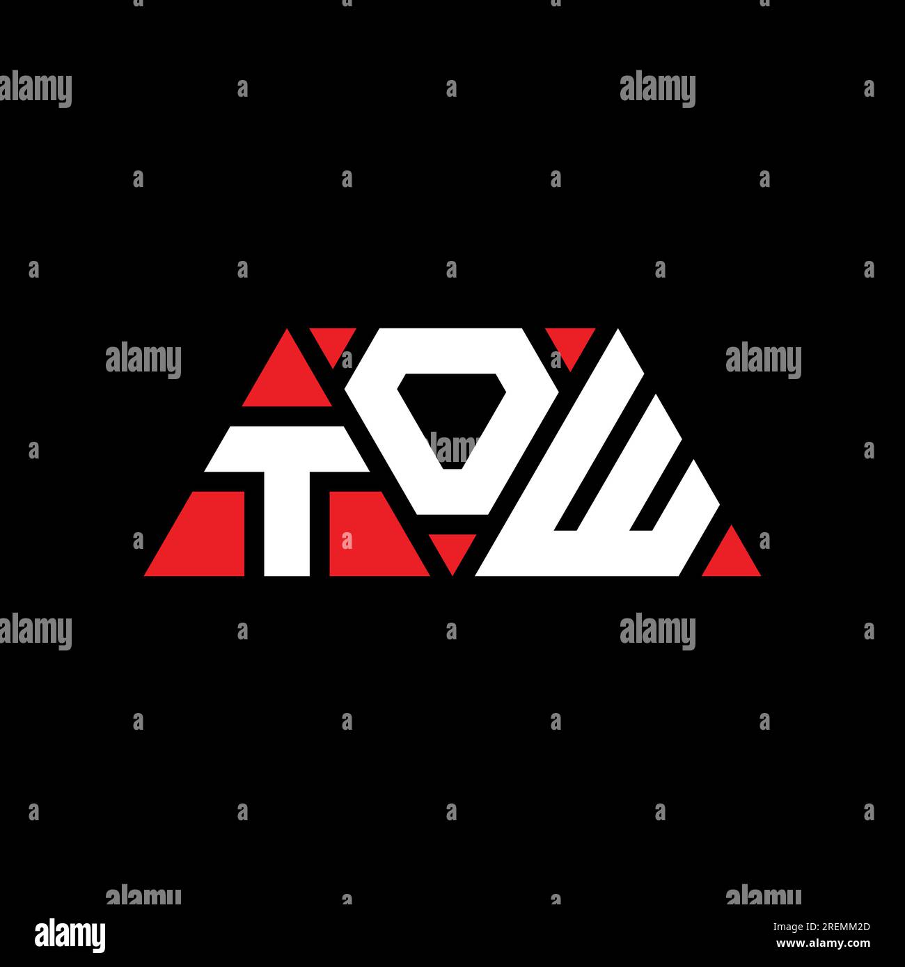 TOW triangle letter logo design with triangle shape. TOW triangle logo ...