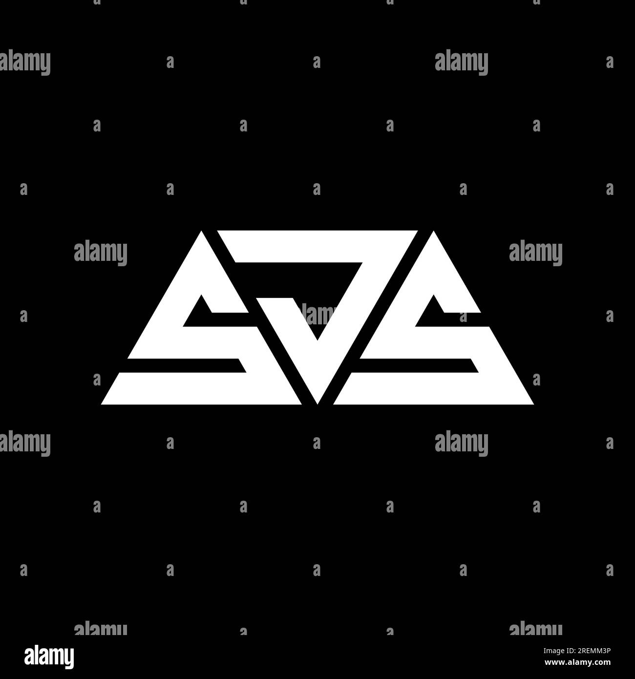 Sjs Triangle Letter Logo Design With Triangle Shape Sjs Triangle Logo