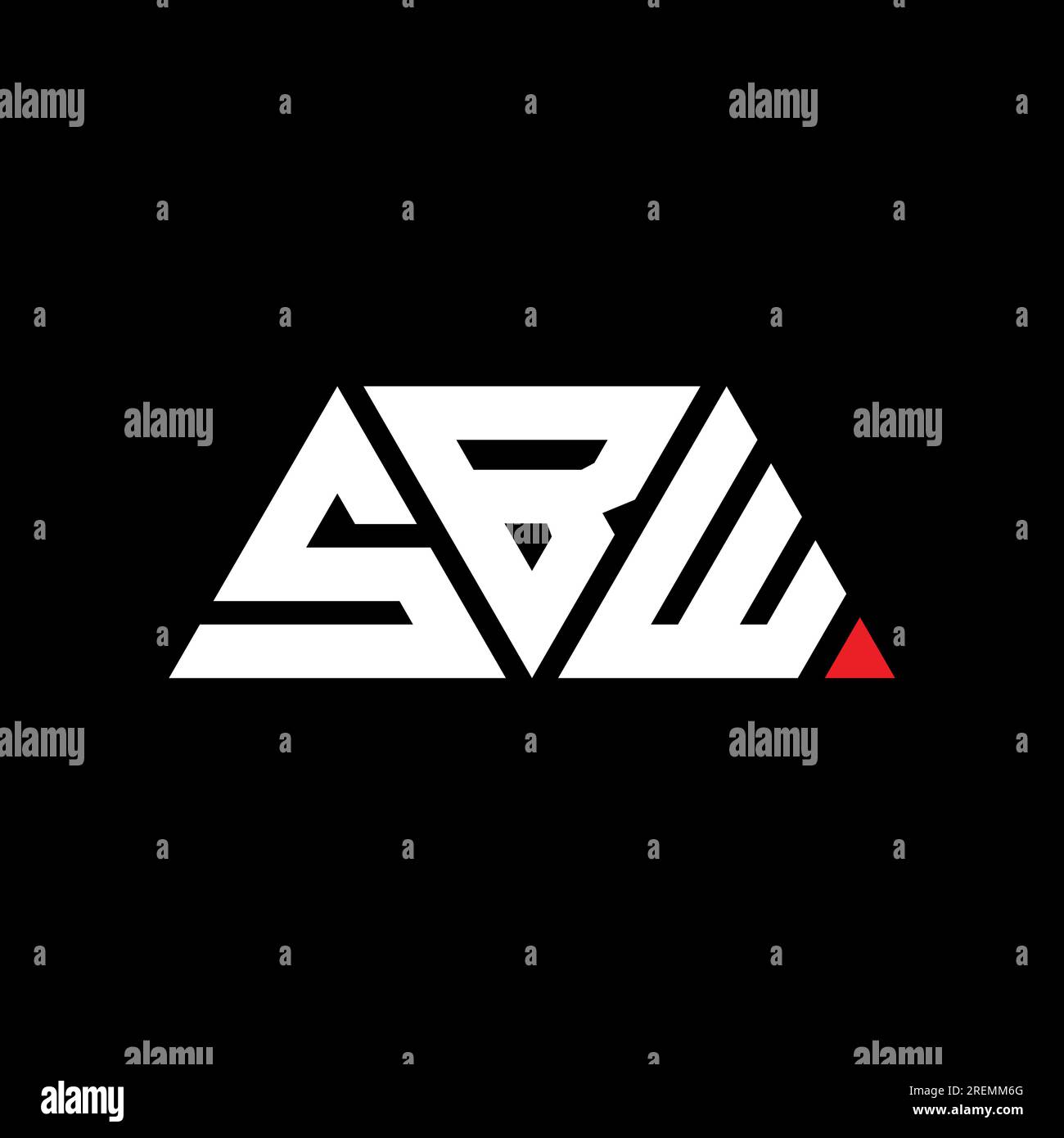 SBW triangle letter logo design with triangle shape. SBW triangle logo ...