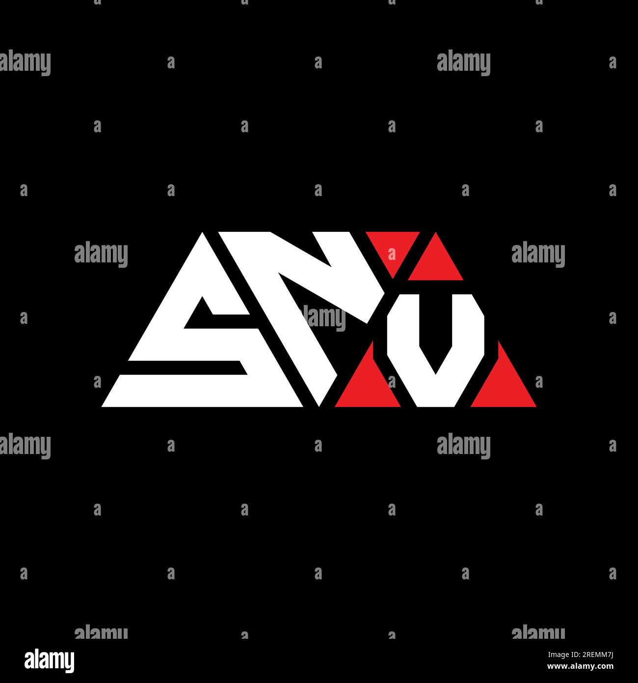 SNV triangle letter logo design with triangle shape. SNV triangle logo ...