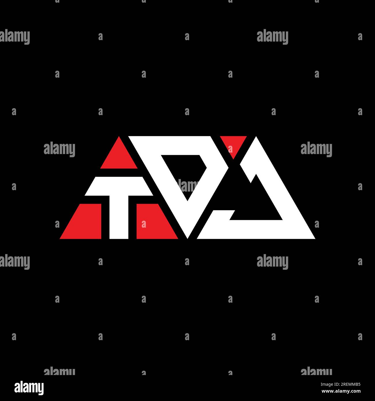 TDJ triangle letter logo design with triangle shape. TDJ triangle logo ...