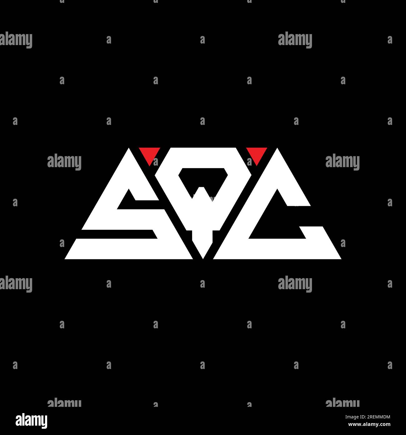 SQC triangle letter logo design with triangle shape. SQC triangle logo ...