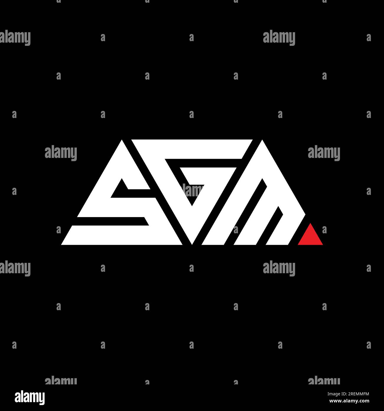 SGM triangle letter logo design with triangle shape. SGM triangle logo ...