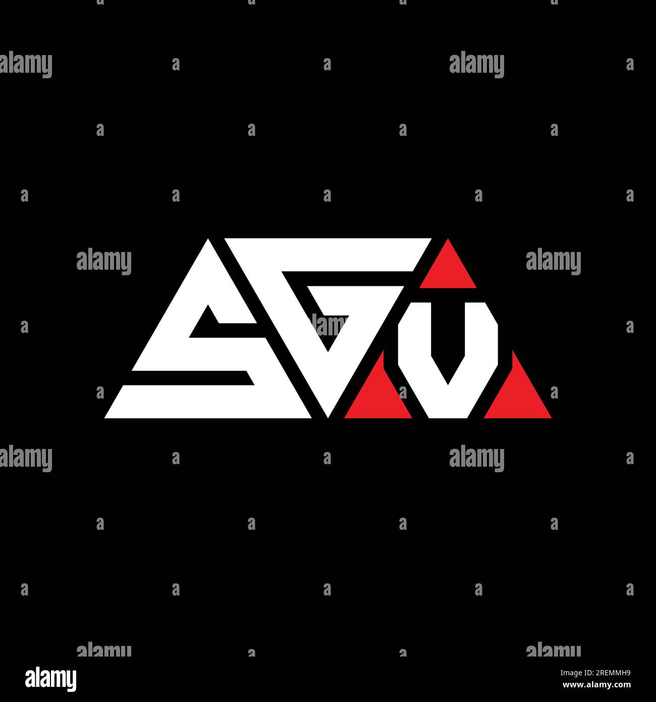 SGV triangle letter logo design with triangle shape. SGV triangle logo ...