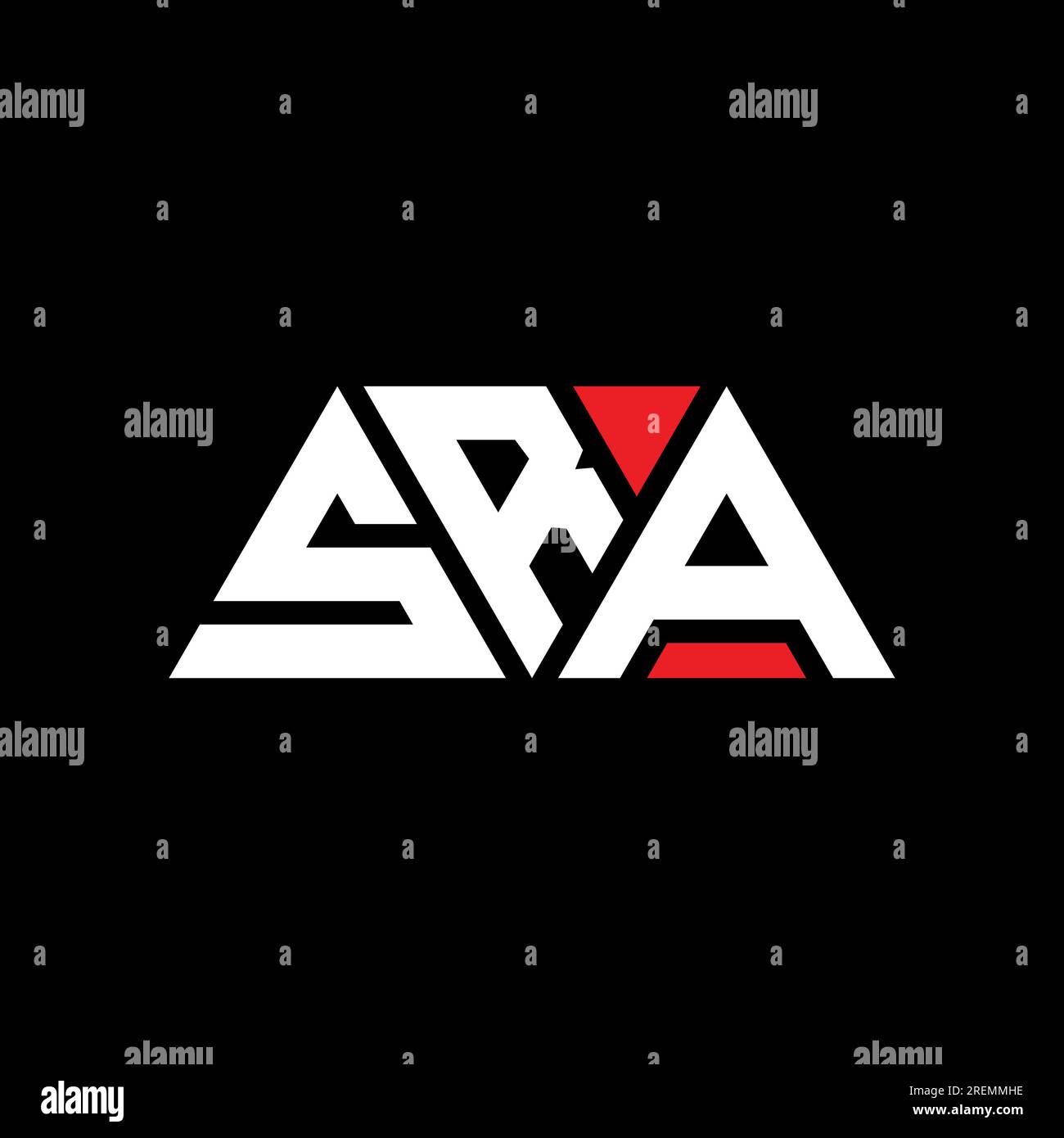 SRA triangle letter logo design with triangle shape. SRA triangle logo ...