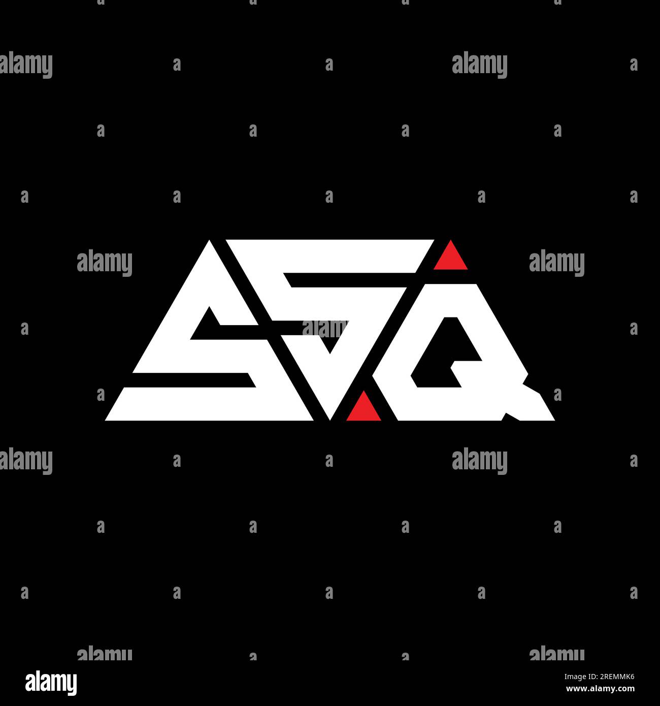 SSQ triangle letter logo design with triangle shape. SSQ triangle logo ...