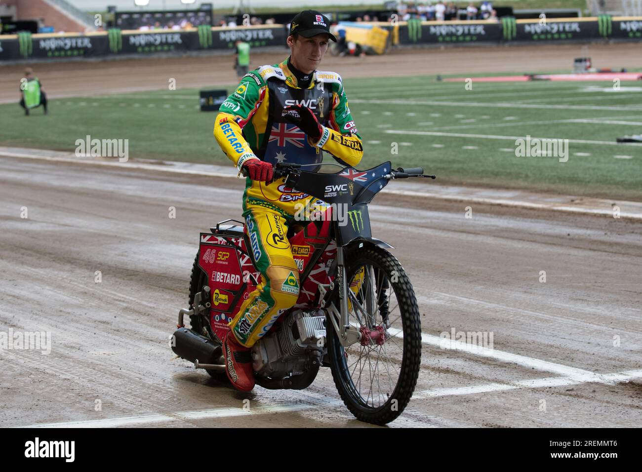 Wroclaw, Poland. 29th July, 2023. Max Fricke (Blue) of Australia during ...