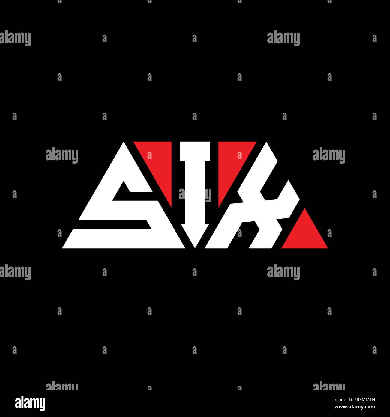 SIX triangle letter logo design with triangle shape. SIX triangle logo ...