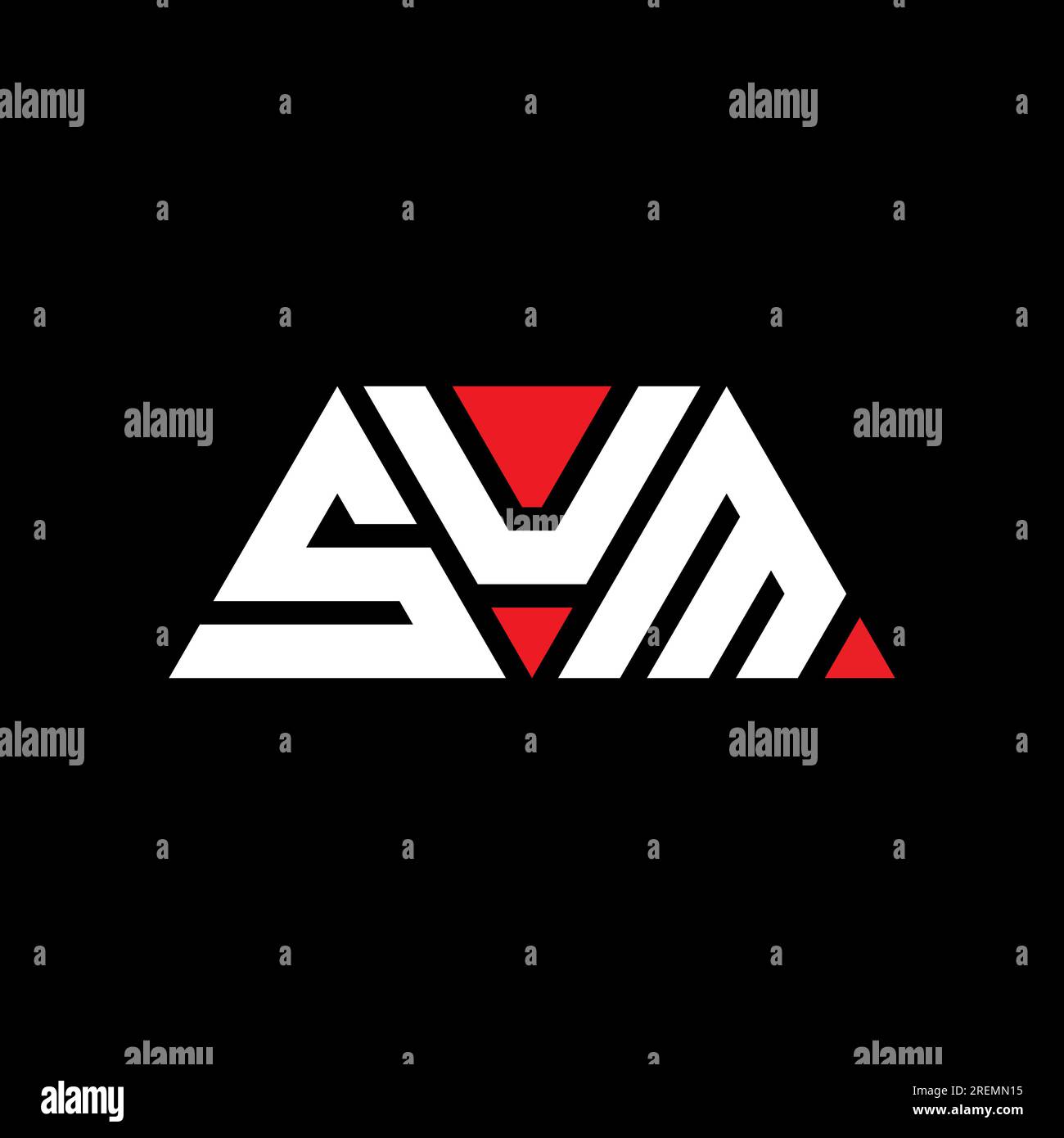 SUM triangle letter logo design with triangle shape. SUM triangle logo ...