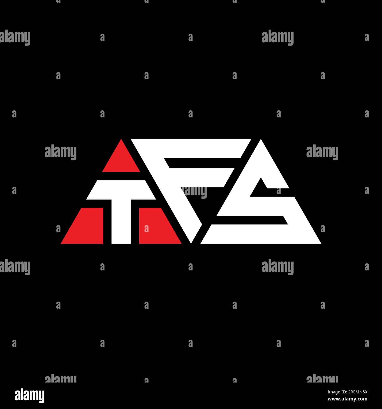 TFS triangle letter logo design with triangle shape. TFS triangle logo ...