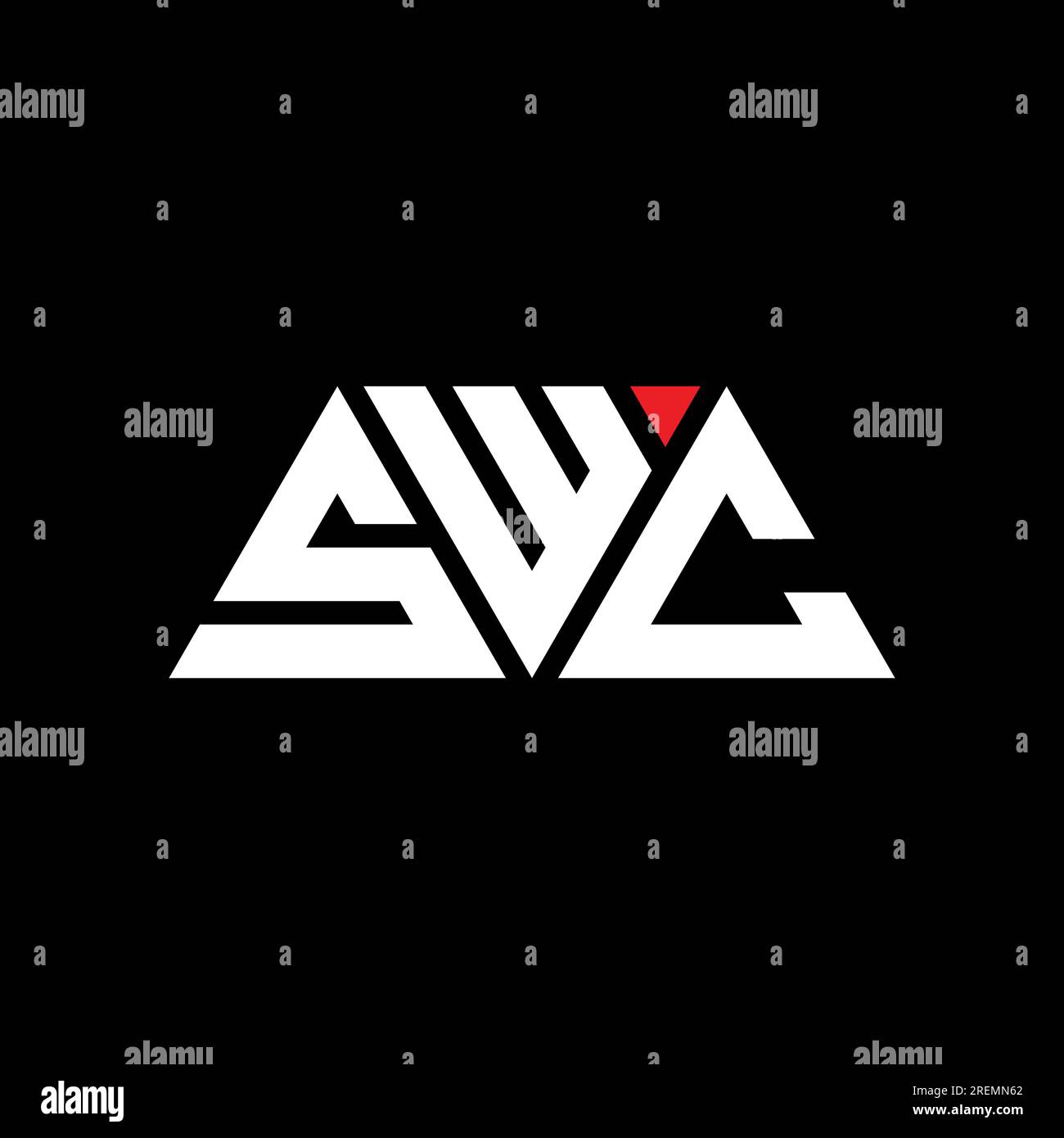 SWC triangle letter logo design with triangle shape. SWC triangle logo ...