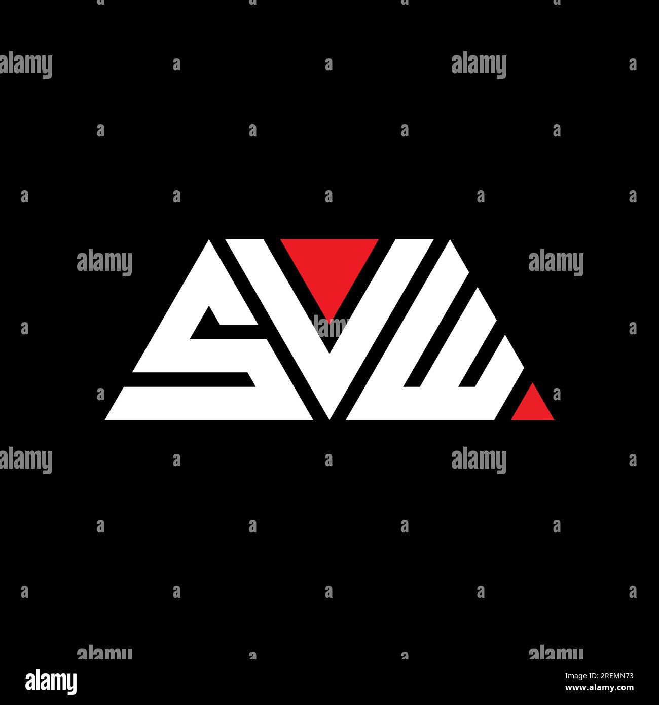 SVW triangle letter logo design with triangle shape. SVW triangle logo ...