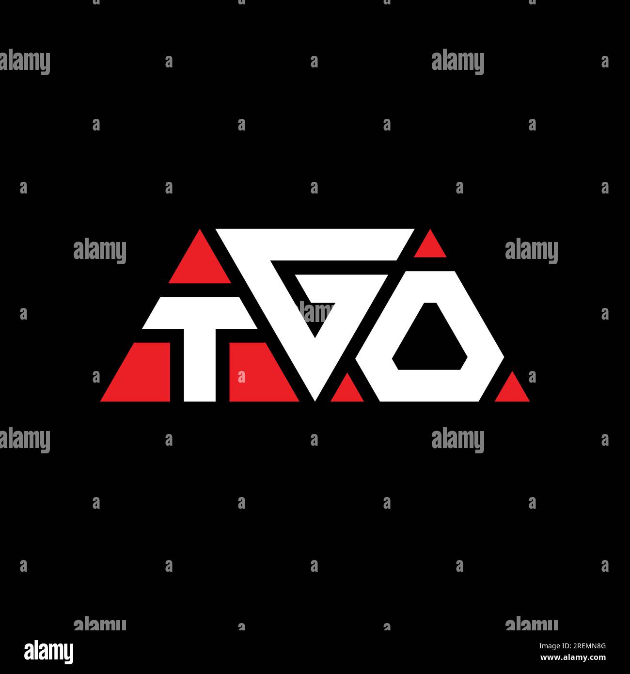 TGO triangle letter logo design with triangle shape. TGO triangle logo ...