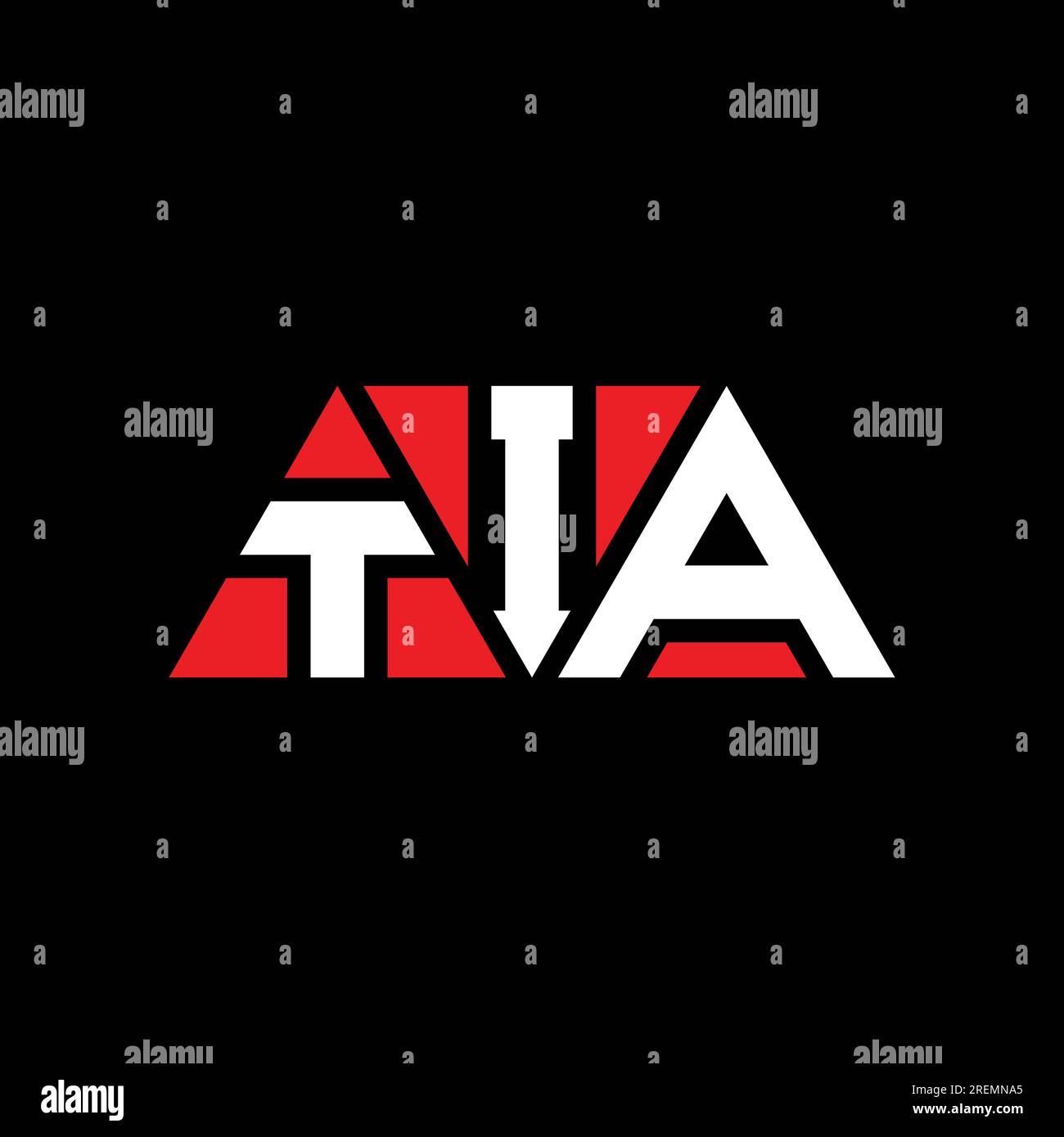 TIA triangle letter logo design with triangle shape. TIA triangle logo ...