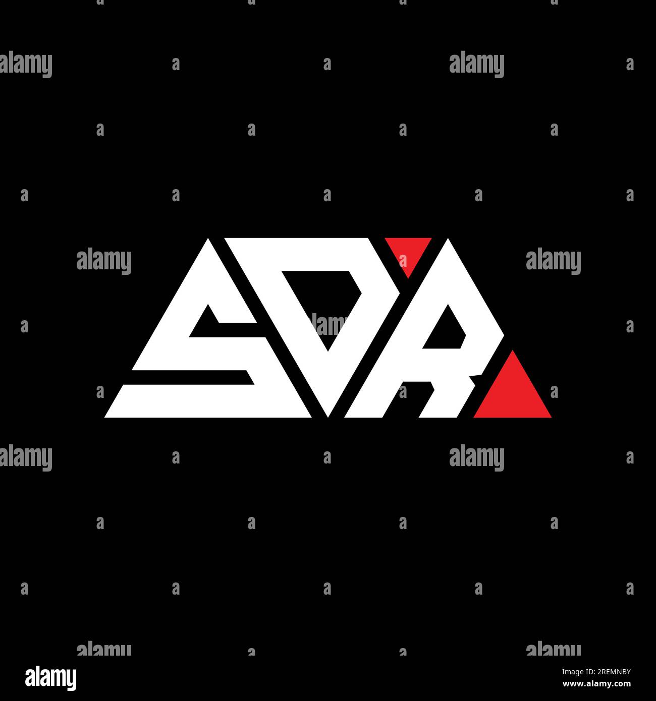 SDR triangle letter logo design with triangle shape. SDR triangle logo ...