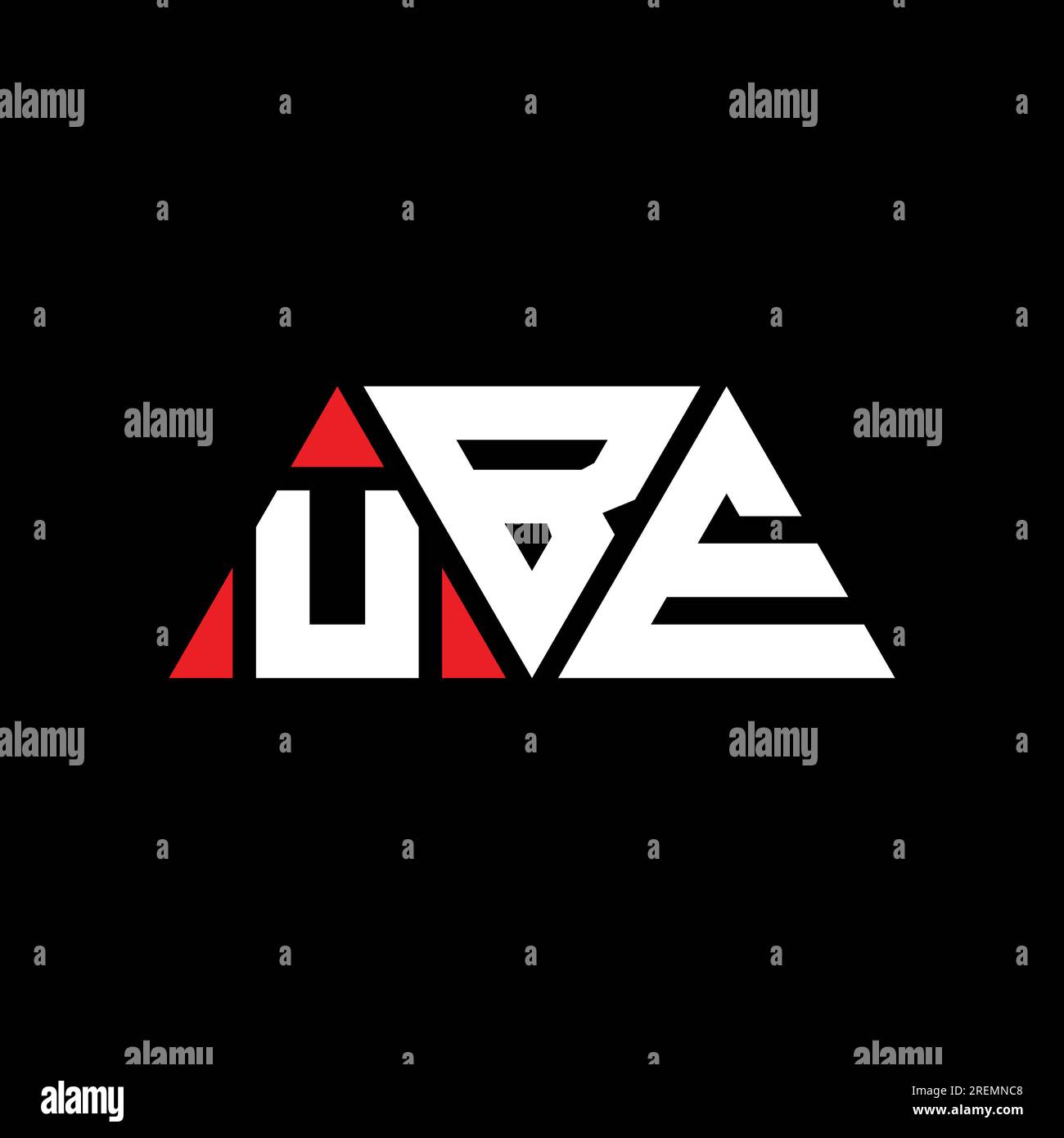 UBE triangle letter logo design with triangle shape. UBE triangle logo design monogram. UBE ...