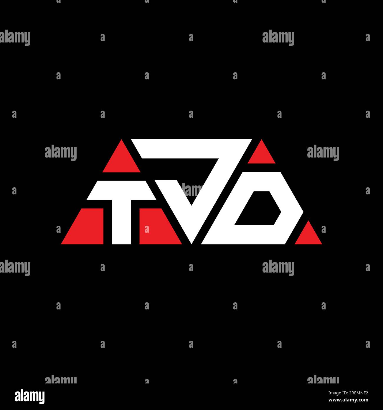 TJD triangle letter logo design with triangle shape. TJD triangle logo ...