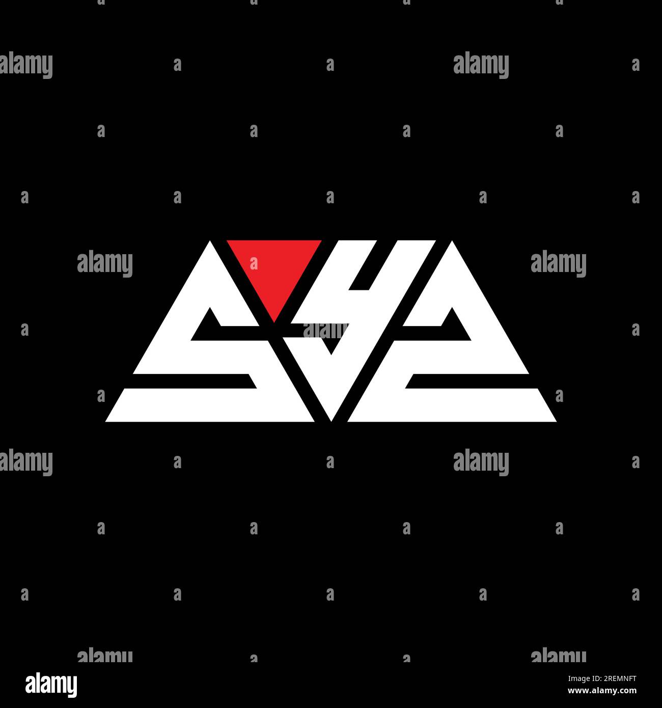 SYZ triangle letter logo design with triangle shape. SYZ triangle logo ...