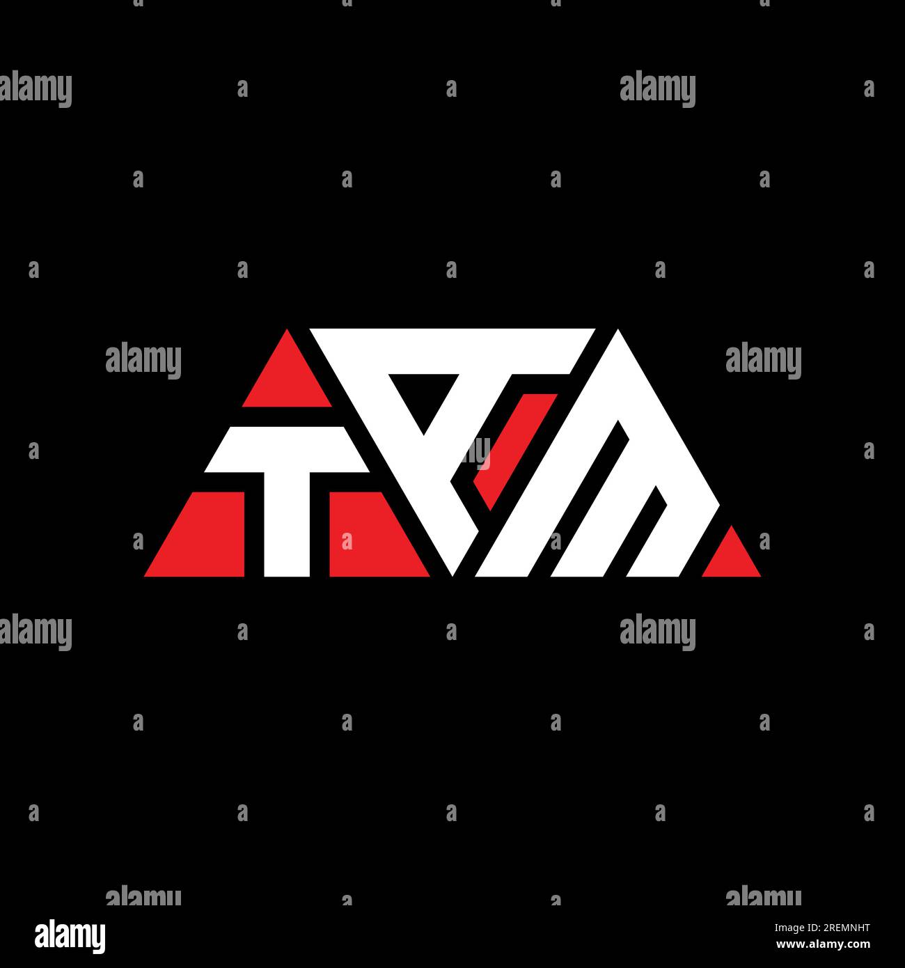 TAM triangle letter logo design with triangle shape. TAM triangle logo ...